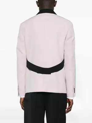 Off-White Contrasting-lapels Blazer - Pink