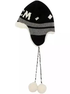 Mcm Après Ski Intarsia-knit Reversible Hat - Black