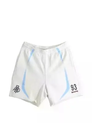 A BATHING APE Logo-print Jersey Shorts - Neutrals