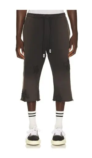 NAHMIAS Flower Patch Long Sweat Short In . Also - Black