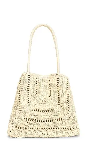 Madewell Large Eyelet Raffia Tote - Neutral