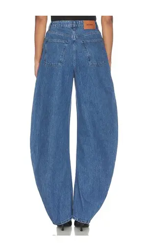 ROTATE BY BIRGER CHRISTENSEN Draped Barrel Leg Jeans In . Also