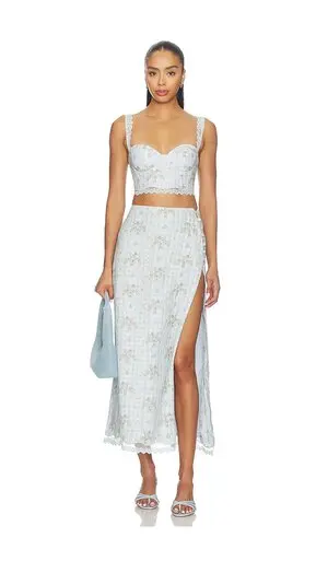 Agua Bendita Jovie Bleu Top In . Also