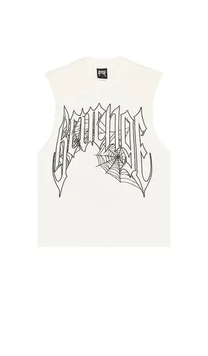 REVENGE Web Cross Cut Off Tee In . Also