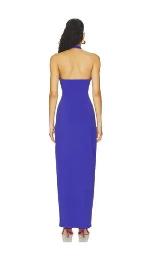 Susana Monaco Cross Front Gathered Maxi Dress - Blue