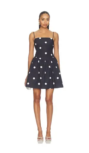 Susana Monaco Polka Dot Tie Back Dress