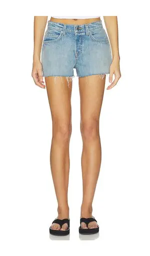 GRLFRND Ava Mid Rise Relaxed Short In . Also - Blue