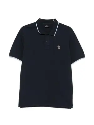 Paul Smith Zebra Logo Cotton Polo Shirt - Blue