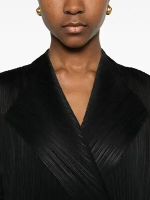 Issey Miyake Pleated Long Coat
