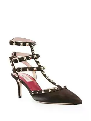 Valentino Garavani Rockstud Pointed Pumps - Brown