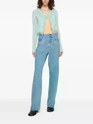 Paris Georgia Fringed Fishnet Cardigan