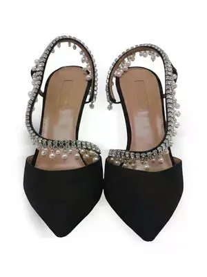 AQUAZZURA Embellished Slingback Pumps