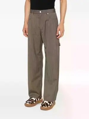 Moschino Belt-loop Pocket Trousers - Brown