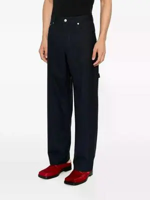 Moschino Belt-loop Pocket Trousers - Blue