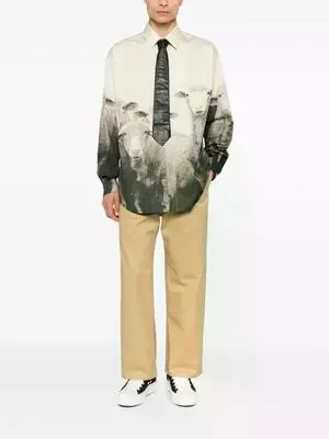 Moschino Print-detail Long-sleeve Shirt