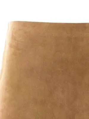 Khaite Jett Leather Mini Skirt - Neutrals