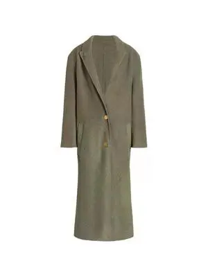 Alberta Ferretti Single-breasted Wool Coat - Green