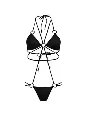 AMIR SLAMA Ring-detail Halterneck Swimsuit