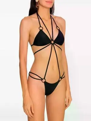 AMIR SLAMA Ring-detail Halterneck Swimsuit