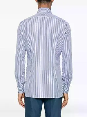 BARBA NAPOLI Striped-print Long-sleeve Shirt