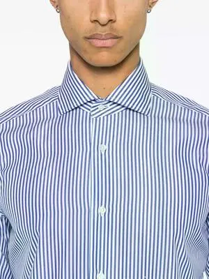 BARBA NAPOLI Striped-print Long-sleeve Shirt