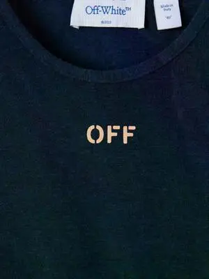 Off-White Logo-print Long-sleeve T-shirt - Blue