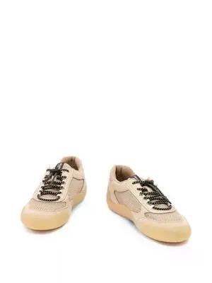 Prada Speedrock Mesh-panelled Lace-up Sneakers - Neutrals