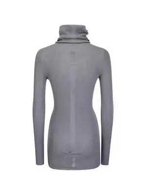 Rick Owens Ls Tube Ribbed-knit Roll-neck Sweater