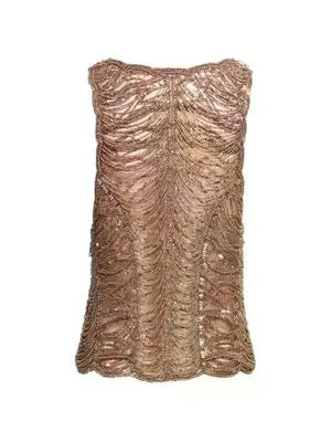 Elie Saab Bead-embroidered Tank Top