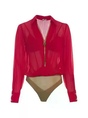 Elisabetta Franchi Chain-link Padlock-detail Bodysuit
