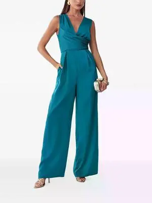 WILLA Wrap-style Sleeveless Jumpsuit - Blue