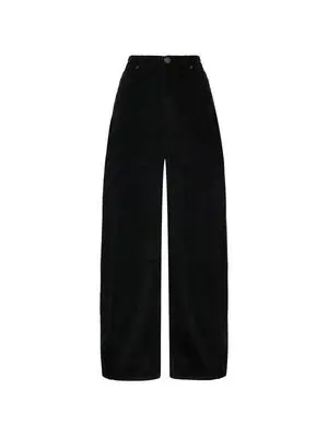 Pinko Corduroy Wide-leg Trousers - Black