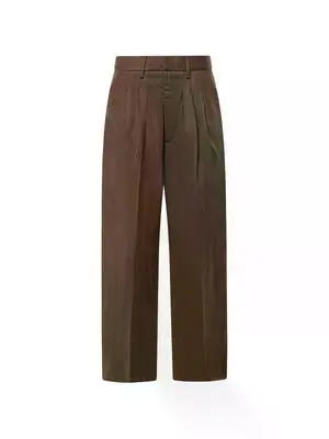 DONDUP Herringbone Pleated Trousers