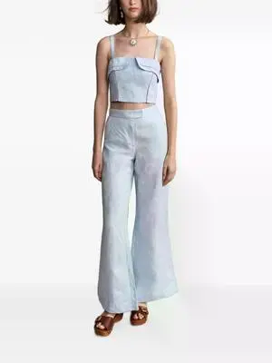 HEVRON Alba Ladder-stitch Top - Blue