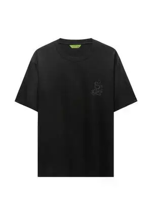 Shanghai Tang Dragon Embroidered T-shirt - Black