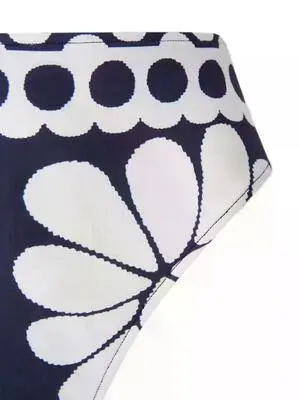 Farm Rio High-waisted Floral Print Bikini Bottoms