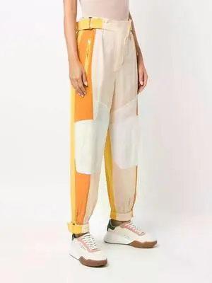 Stella McCartney Lacey Patchwork-design Tapered Trousers