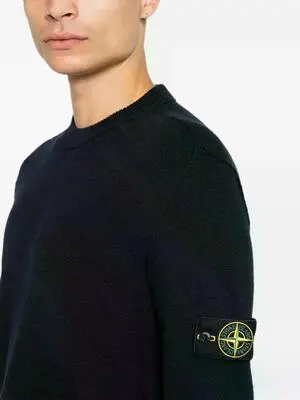 Stone Island Logo-patch Long-sleeve Sweater