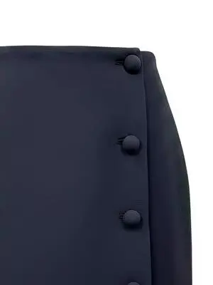 Valentino Garavani Button-embellished Wool Mini Skirt