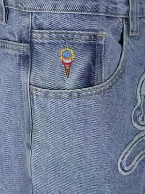 ICECREAM Running Dog Embroidered Jeans