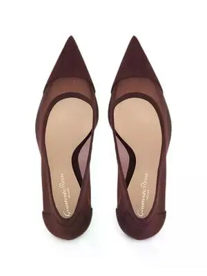 GIANVITO ROSSI Mesh-panelled Pointed-toe Pumps