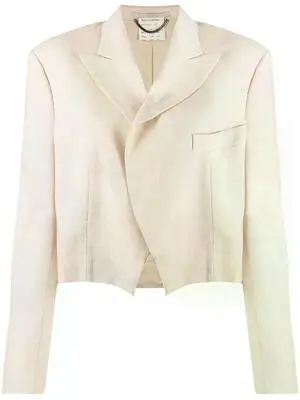 Stella McCartney Peak-lapel Cropped Jacket - Neutrals
