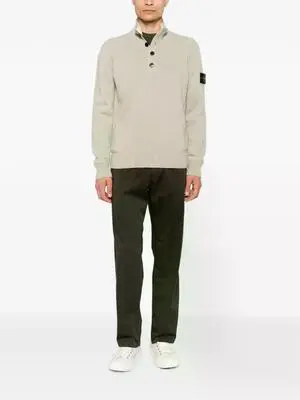 Stone Island Logo-patch Long-sleeve Sweater
