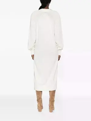 Liviana Conti V-neck Knitted Midi Dress