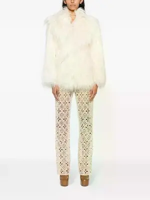 Off-White Cotton-blend Lace Trousers