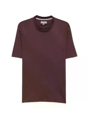 Canali Round-neck Short-sleeve T-shirt - Red