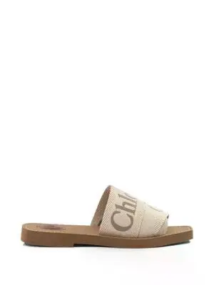Chloé Woody Flat Mules - Neutrals