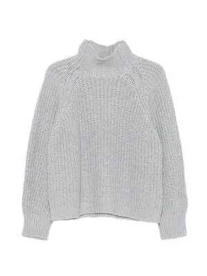 Liviana Conti Ribbed-knit High-neck Sweater - Grey
