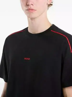 Hugo Noah Logo-print Tape-detail T-shirt