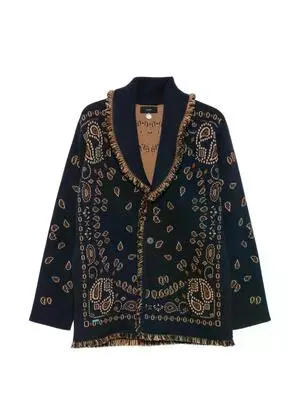 Alanui Paisley-jacquard Cardigan - Blue